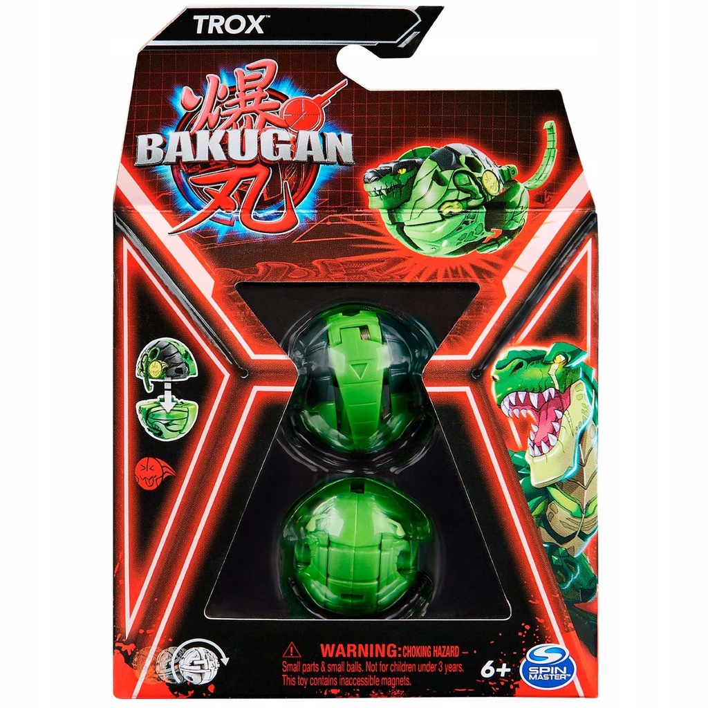 BAKUGAN TROX FIGURKA KULA DINOZAUR T-REX + KARTY - 14602426602 ...