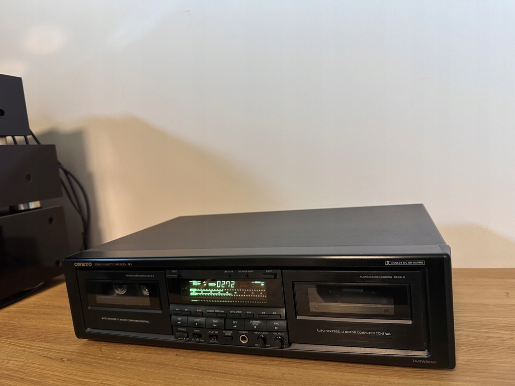 ONKYO TA-RW5050 MAGNETOFON KASETOWY DECK DWUKASETOWY PIĘKNY WYŚWIETLACZ TOP - 14439499646 ...