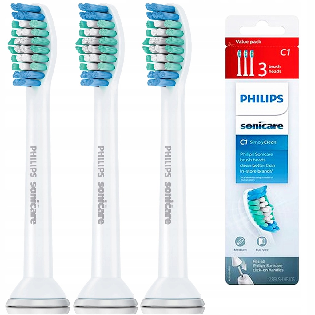 Końcówka Philips Sonicare C1 SimplyClean - 3 Szt. - 13493454130 ...