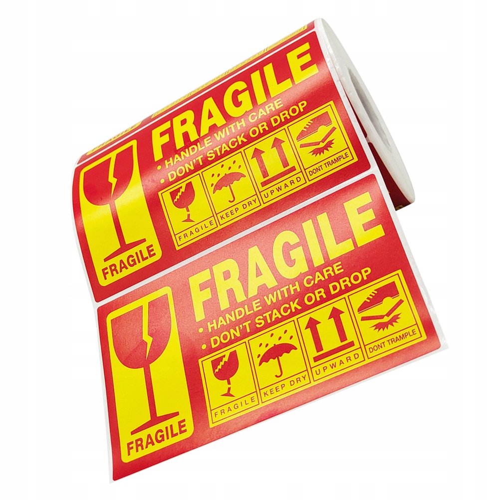 Lables Shipping Fragile Sticker - 14127541356 - oficjalne archiwum Allegro