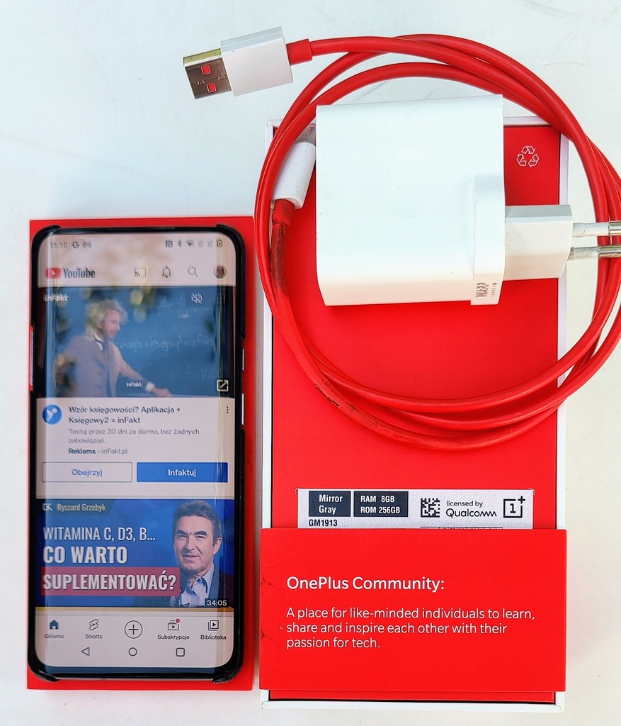 SMARTFON OnePlus 7 Pro GM1913 8 GB 256GB AMOLED X-KOM 90Hz Jak Nowy ...