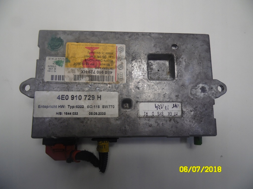 AUDI A8 D3 MODUŁ MMI 4E0035729A 4E0910729H - 7487171984 - oficjalne archiwum Allegro