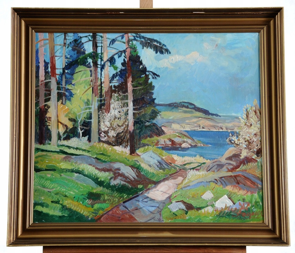 NIS STOUGAARD (1906-1987) PIĘKNY OBRAZ ORYGINAŁ ! - 8034580654 ...