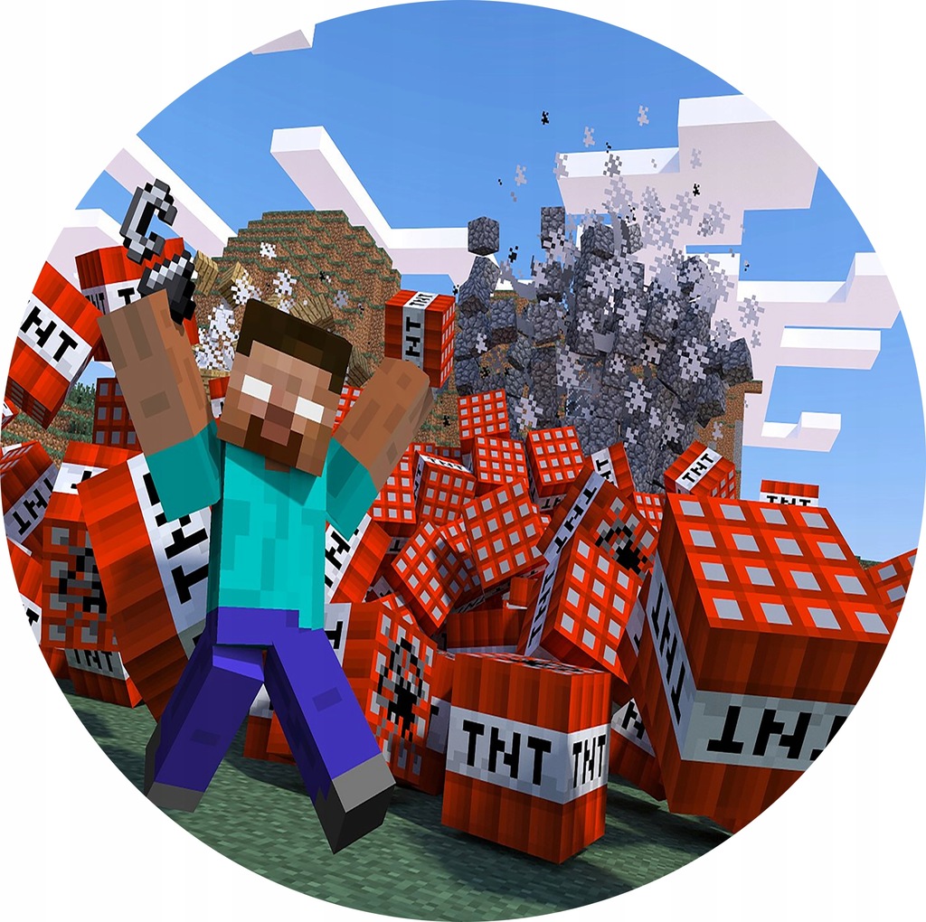 OPŁATEK NA TORT MINECRAFT DUŻY WYBÓR GRATIS TEKST - 10856507294 ...