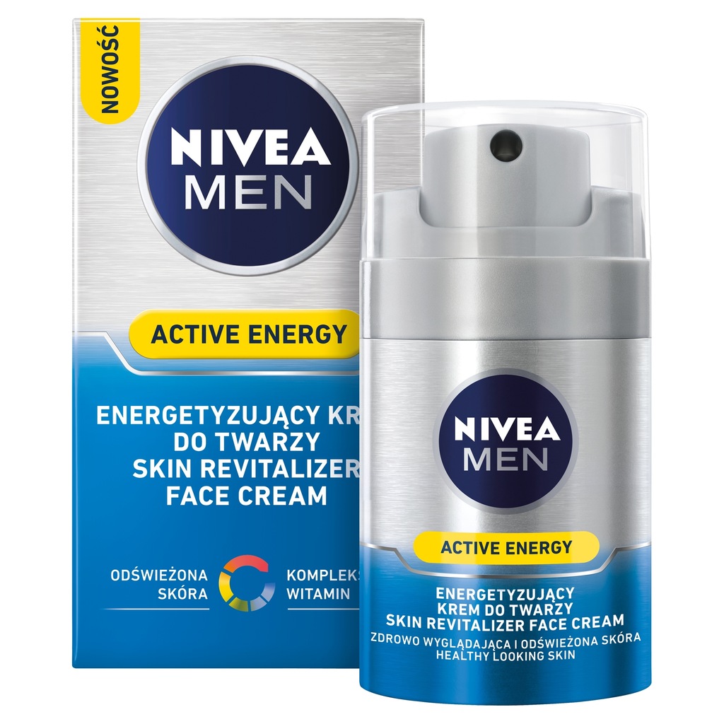 NIVEA ENERGY MEN Kremy do twarzy 50 ml - 13896763935 - oficjalne archiwum Allegro