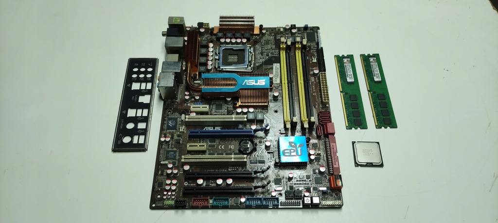 ASUS P5Q-E PŁYTA GŁÓWNA+PROCESOR E7200 +RAM DDR2 - 13199467055 - oficjalne archiwum Allegro