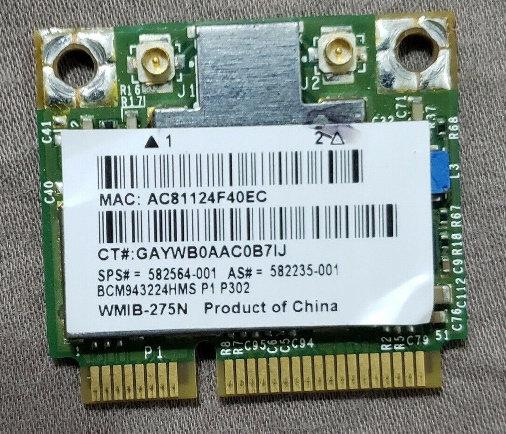 WIRELESS 582564-002 BCM943224HMS Gemtek WMIB-275N - 10681267668 ...