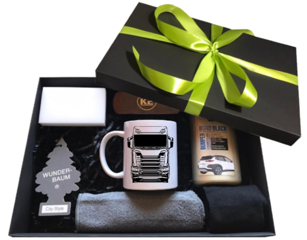 Prezent kubek SCANIA zestaw dla fana tir ciężarówka gadżety ...