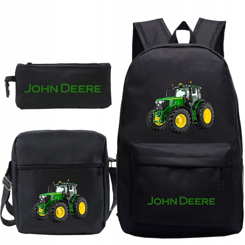 DUŻY ZESTAW PLECAK TORBA PIÓRNIK JOHN DEERE WZORY - 12318480926 ...