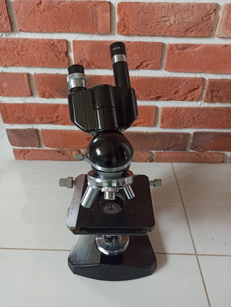 ŁADNY POLSKI MIKROSKOP PZO MB-30 - 14019248487 - oficjalne archiwum Allegro