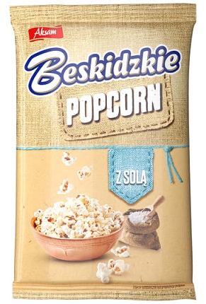 AKSAM Popcorn Beskidzki do mikrofalówki SOLONY 90g - 12898615258 ...