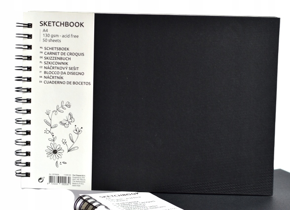 SZKICOWNIK A4 na spirali TWARDA OPRAWA 130G 50 ARK - 10564732180 - oficjalne archiwum Allegro