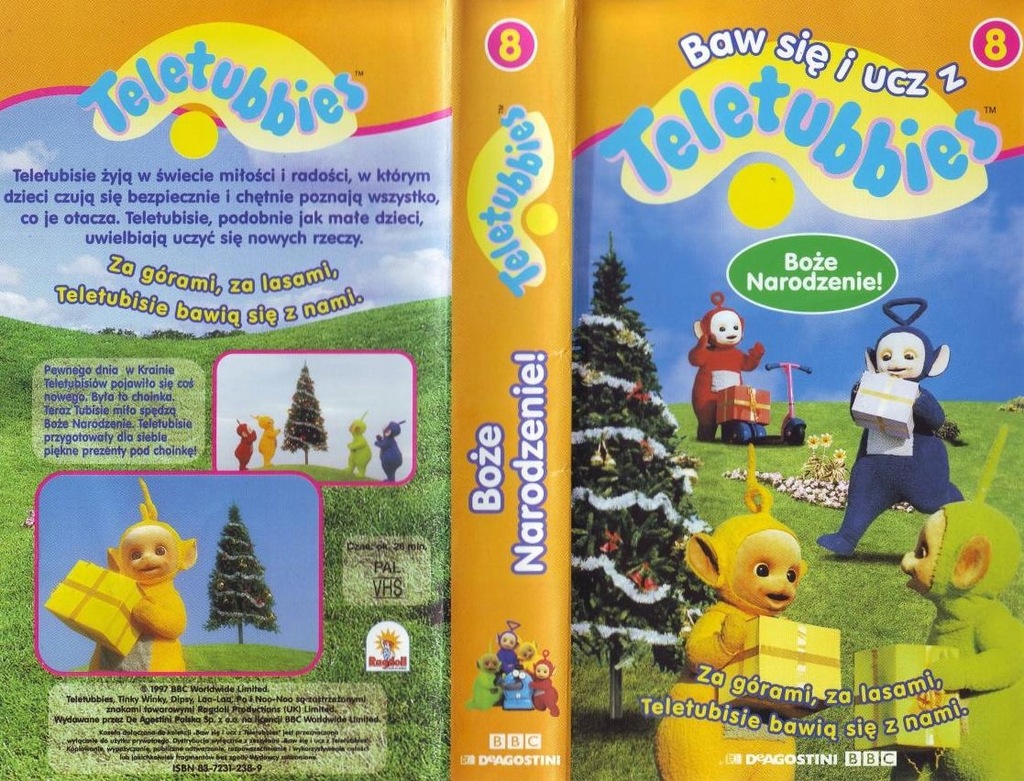 TELETUBISIE - 8 - BOŻE NARODZENIE *** KASETA VIDEO - 9212660742 ...