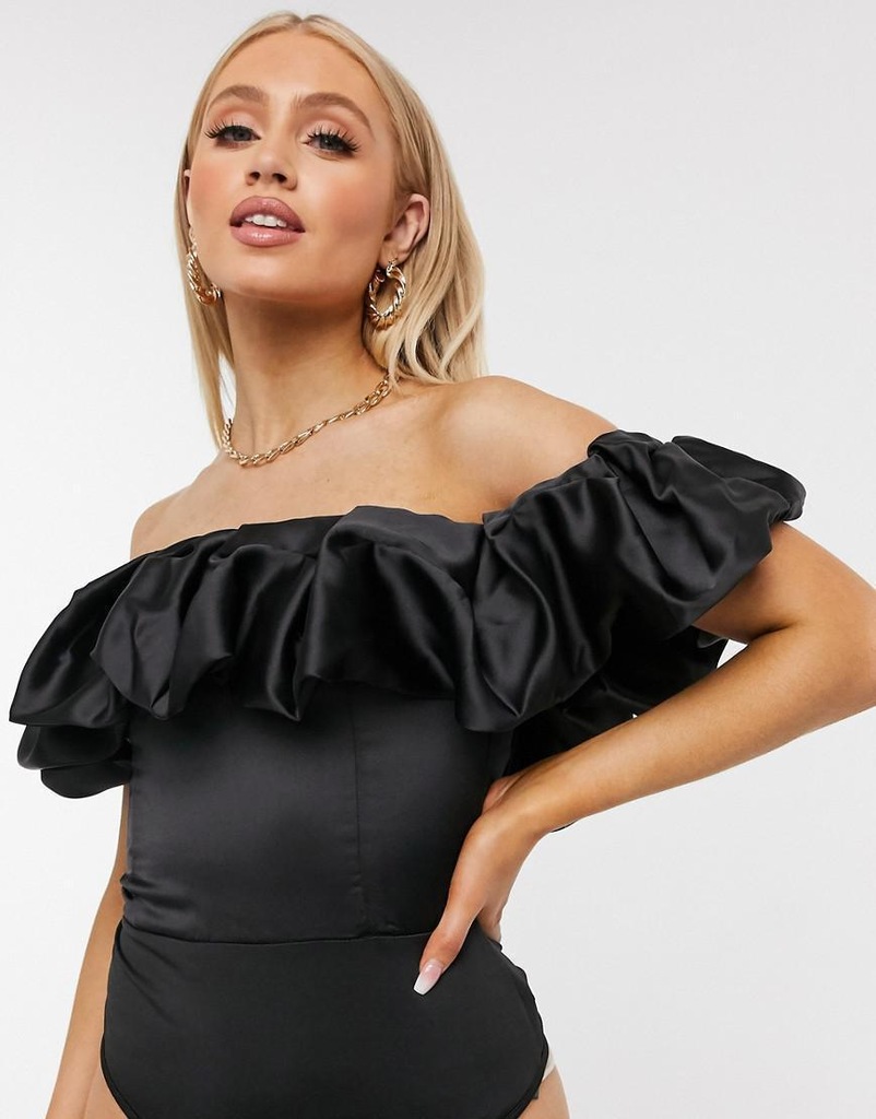 CLUB L BODY CZARNE ELEGANCKIE SATYNA 36 S 1AEC - 13606262525 ...