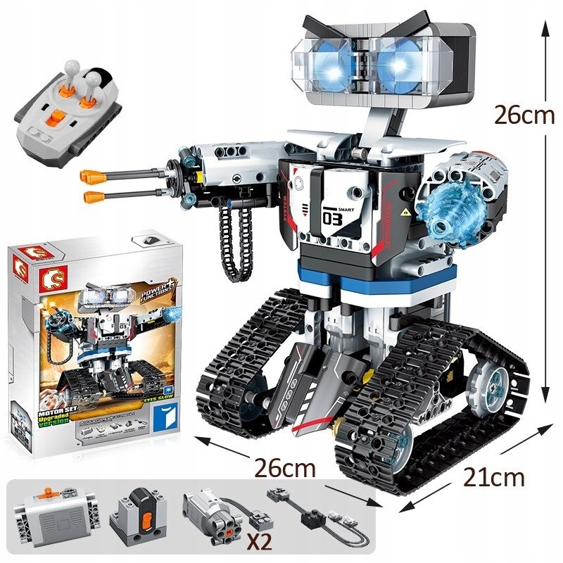 ERBO KLOCKI TECHNICZNE ROBOT+PILOT 600 ELEMENTÓW - 11579585172 ...