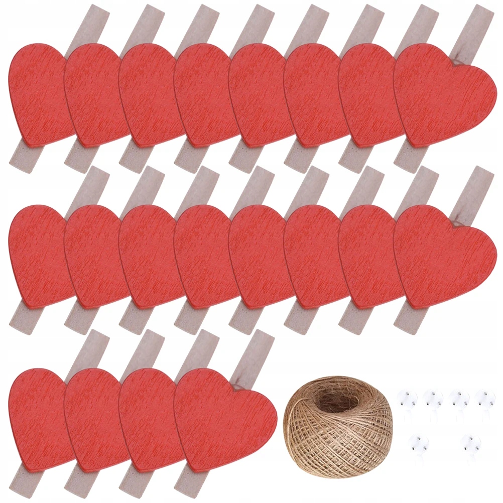 Heart Clothespin Clip Colorful Clothespins Wood - 13728766081 ...