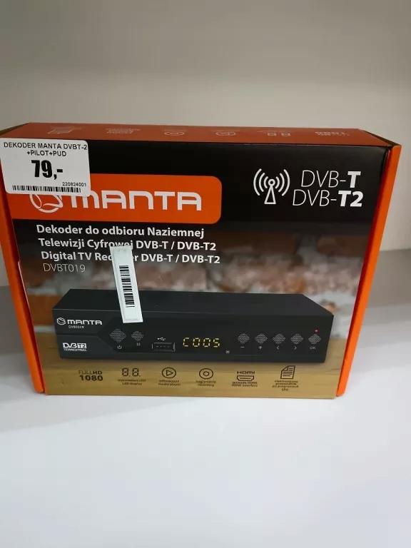 DEKODER MANTA DVBT-2 +PILOT+PUD - 12544186344 - oficjalne archiwum Allegro