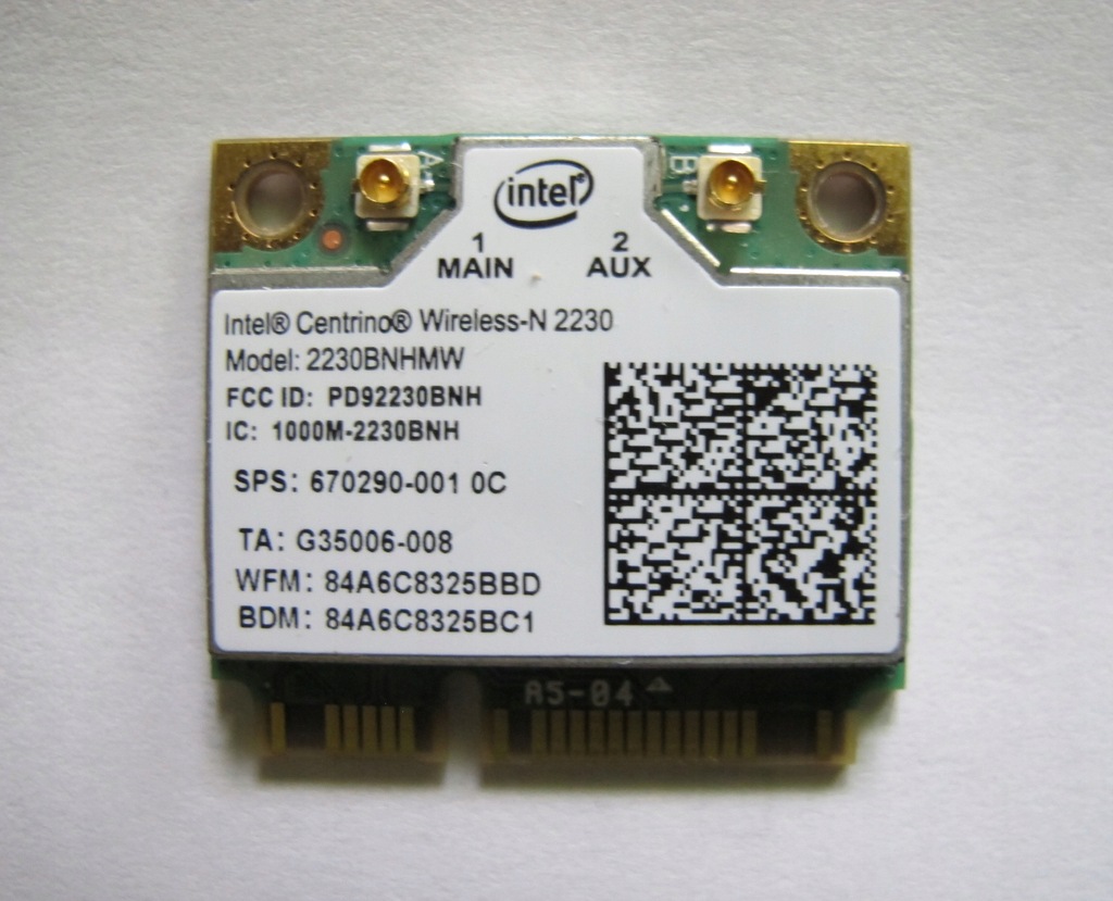 N 2230 INTEL KARTA WIFI + BT model 2230BNHMW - 10083264551 - oficjalne ...