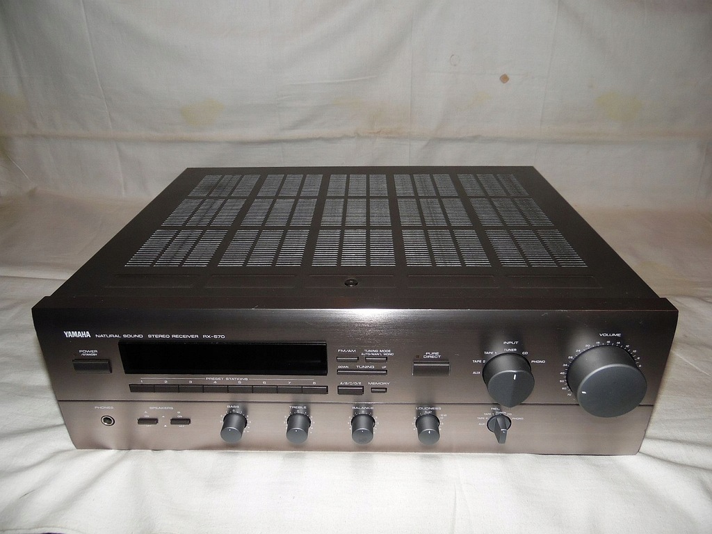 Amplituner stereo Yamaha RX-570 2x100Wat 9kg Tytan - 13645323934 ...