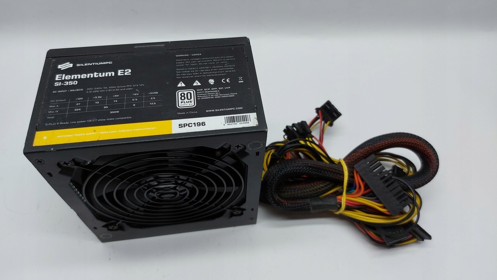 Zasilacz ATX SilentiumPC Elementum E2 SI 350W 80+ - 12643299278 ...