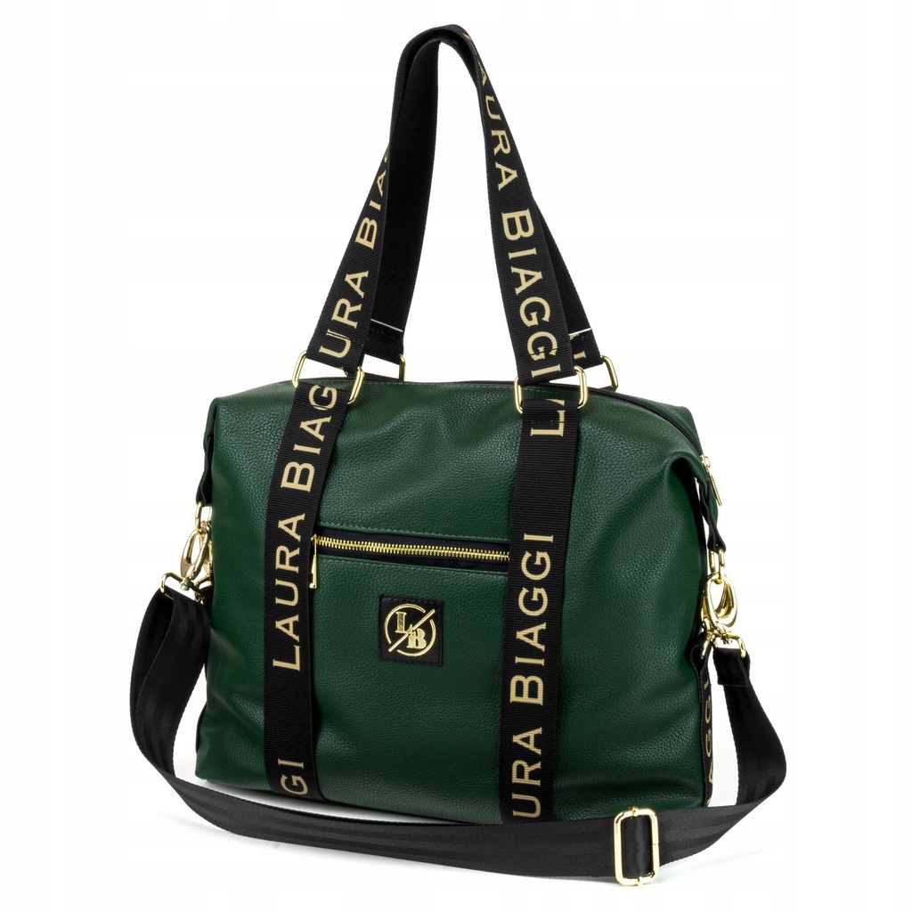POLSKA TORBA TOREBKA LAURA BIAGGI ZIELONA SHOPPER - 12458560258 - oficjalne archiwum Allegro