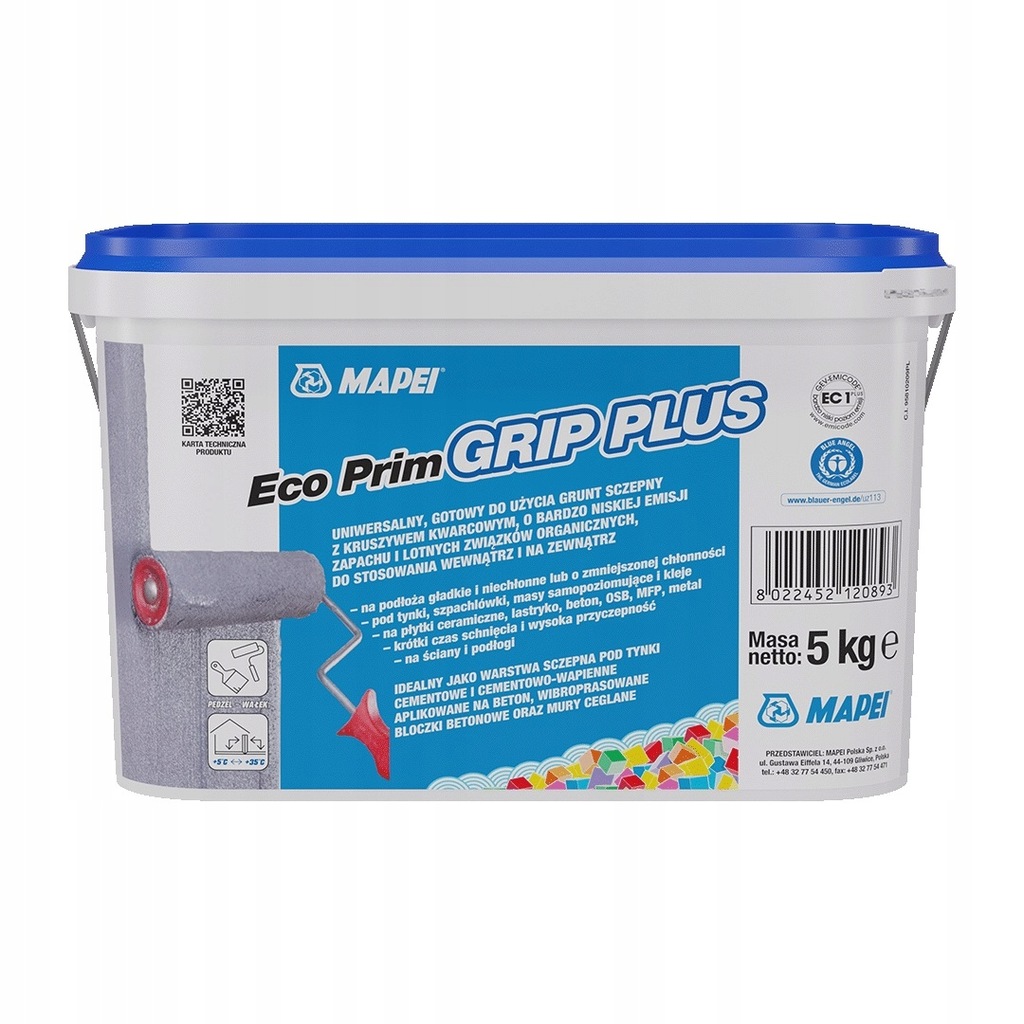 MAPEI ECO PRIM GRIP PLUS PODKŁAD GRUNTUJĄCY 5 KG. - 12813417219 ...