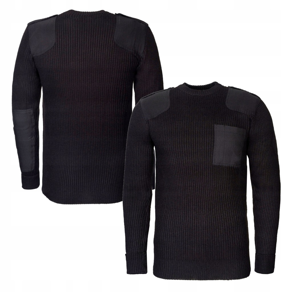 Sweter Wojskowy Wełna Ciepły CZARNY 104-110/170 - 12837857194 ...