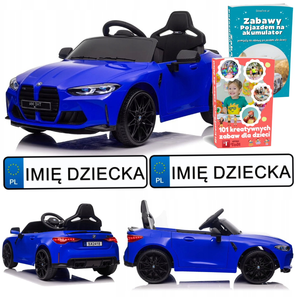 AUTO NA AKUMULATOR BMW M4 SAMOCHÓD ELEKTRYCZNY DLA DZIECI LAKIER PILOT LED - 15131427950 ...