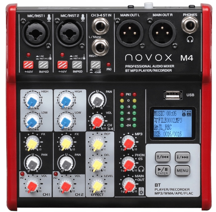 Novox M4 MKII Mikser analogowy 4 kanałowy - 13349331057 - oficjalne archiwum Allegro