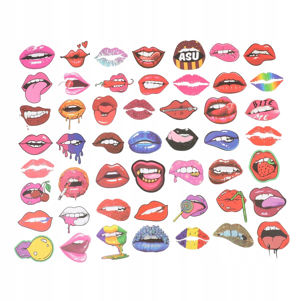 Lip Stickers Cool Decal Laptop Decals 100 Pcs - 14586386865 - oficjalne ...