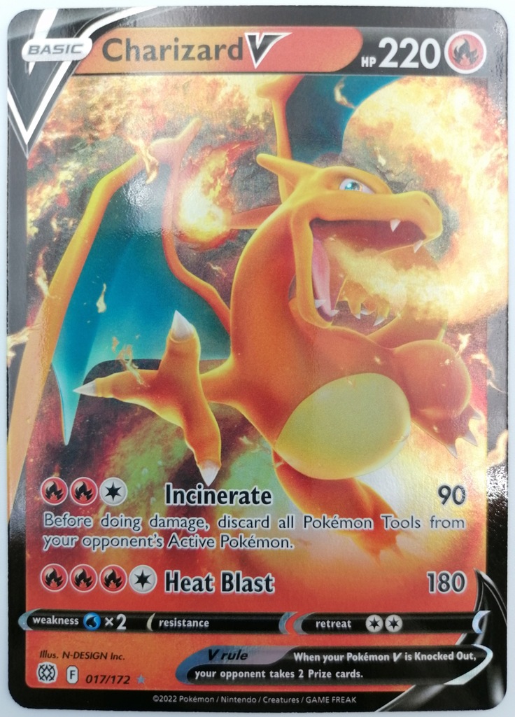 BRS | Charizard V 17/172 | FIRE | Karta Pokemon - 16464796969 - oficjalne archiwum Allegro