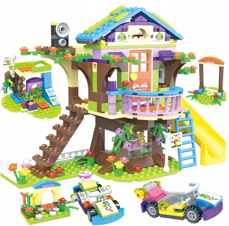 KLOCKI DOMEK NA DRZEWIE FRIENDS DOM PRZYJAŹNI - 14695764356 - oficjalne archiwum Allegro