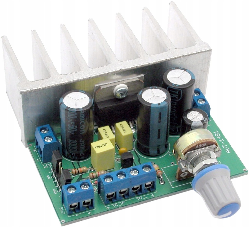 Wzmacniacz mocy 2x5W z TDA7496 DIY AVT1491 - 12566765955 - oficjalne archiwum Allegro