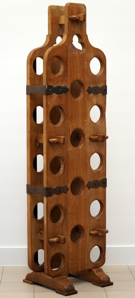 BAREK LITY DĄB, STOJAK NA WINO 14 BUTELEK h161cm - 13707307201 - oficjalne archiwum Allegro