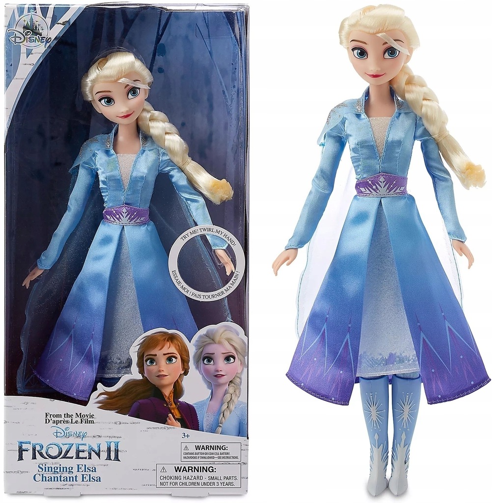 ŚPIEWAJĄCA LALKA ELSA KRAINA LODU FROZEN 2 DISNEY - 13564720590 ...