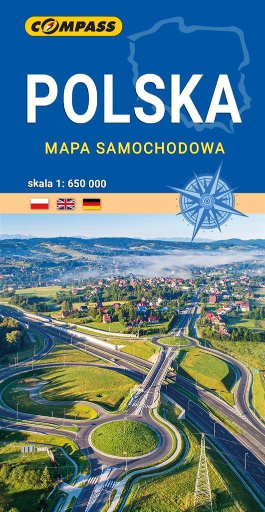 MAPA SAMOCHODOWA POLSKI 1: 650 00, W.2022 - 13193046686 - oficjalne archiwum Allegro