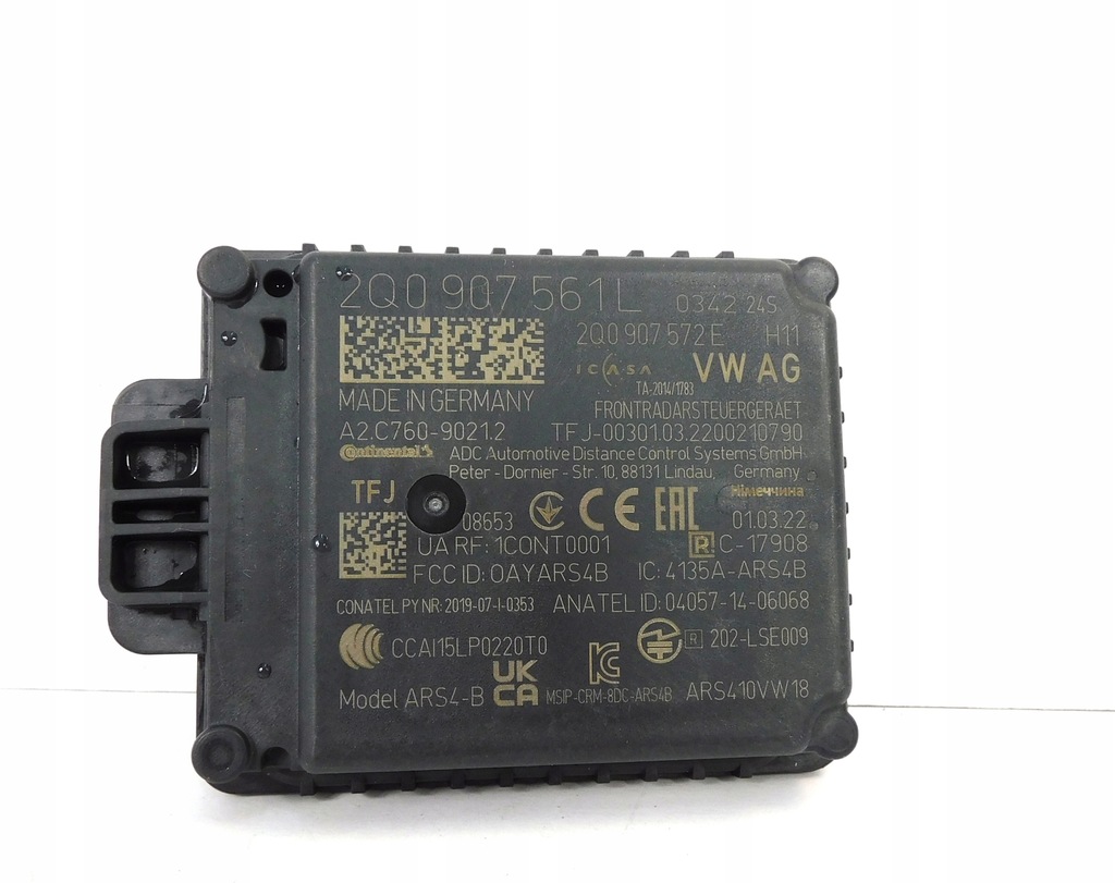 RADAR MODUŁ SENSOR DISTRONIC AUDI VW 2Q0907561L - 13354399056 ...