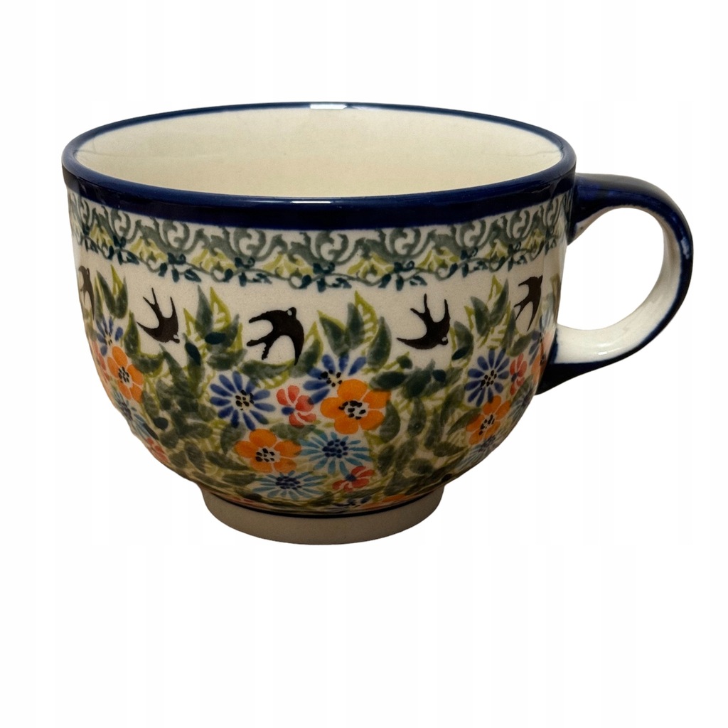 Duża filiżanka kubek Jaskółki UNIKAT 500 ml dek. 182 Ceramika Bolesławiec - 15492729976 ...