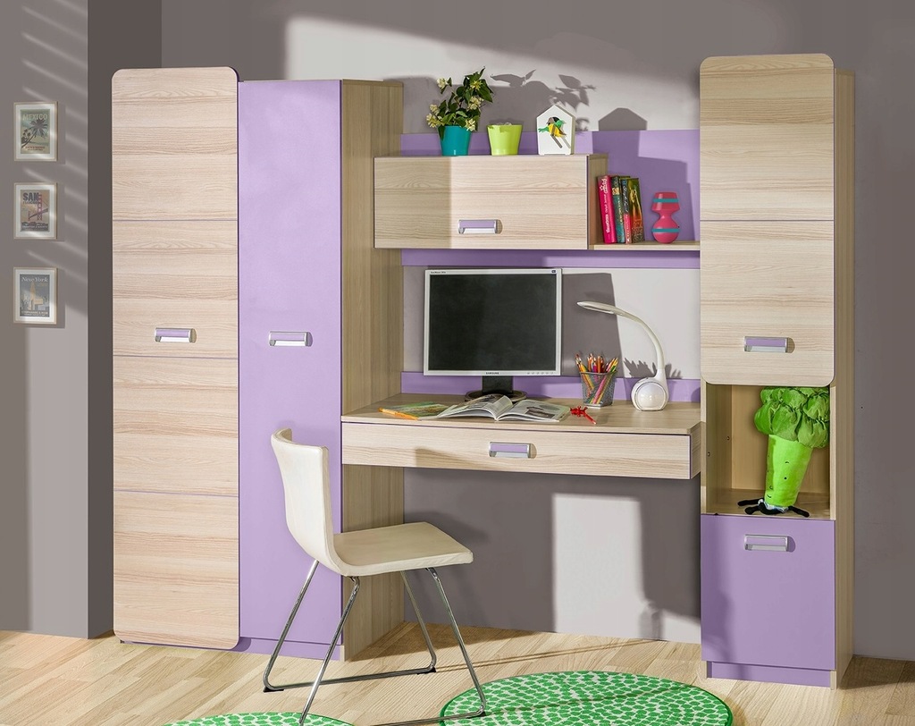 meble LORENTO MINI zestaw meblościanka dla dzieci - 7608226853 ...