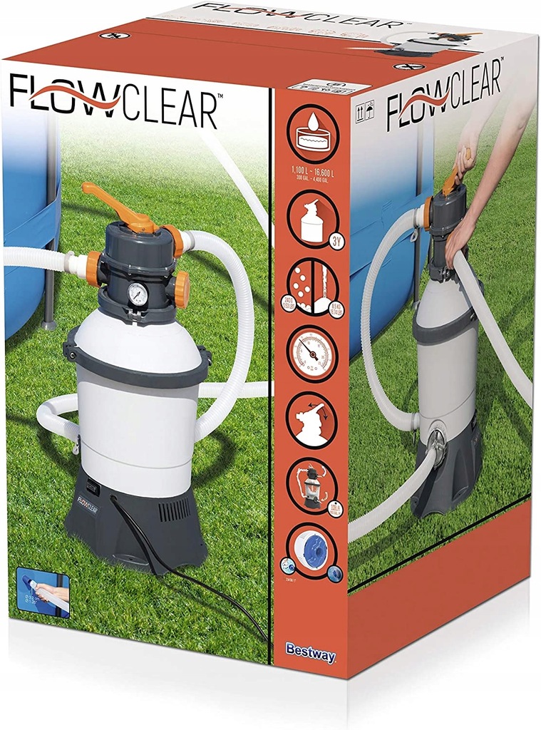 Basenowy filtr piaskowy Bestway flowclear 3028L/h - 13097985566 ...
