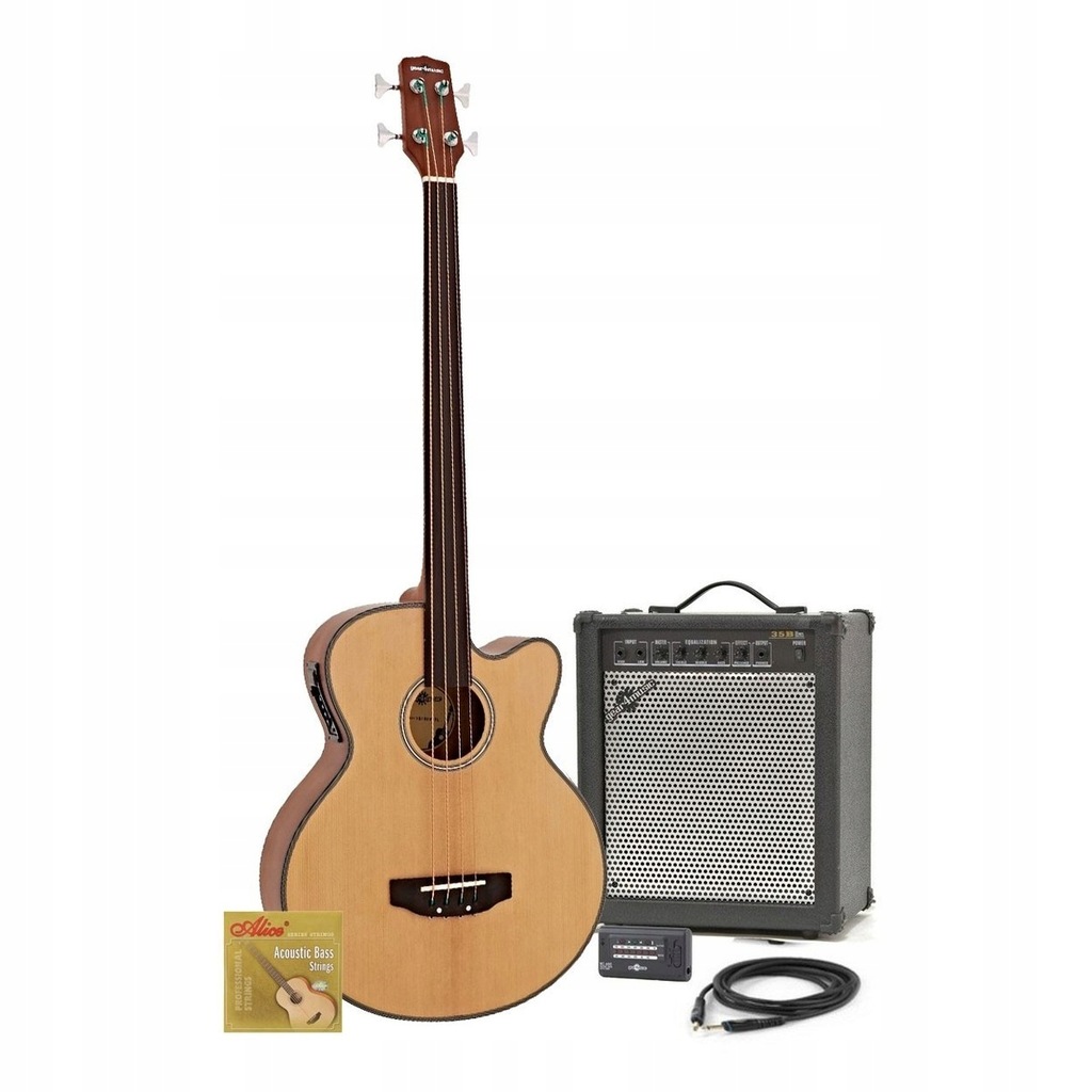 Gitara basowa elektro Gear4music Bezprogowa Zestaw - 10009523412 - oficjalne archiwum Allegro