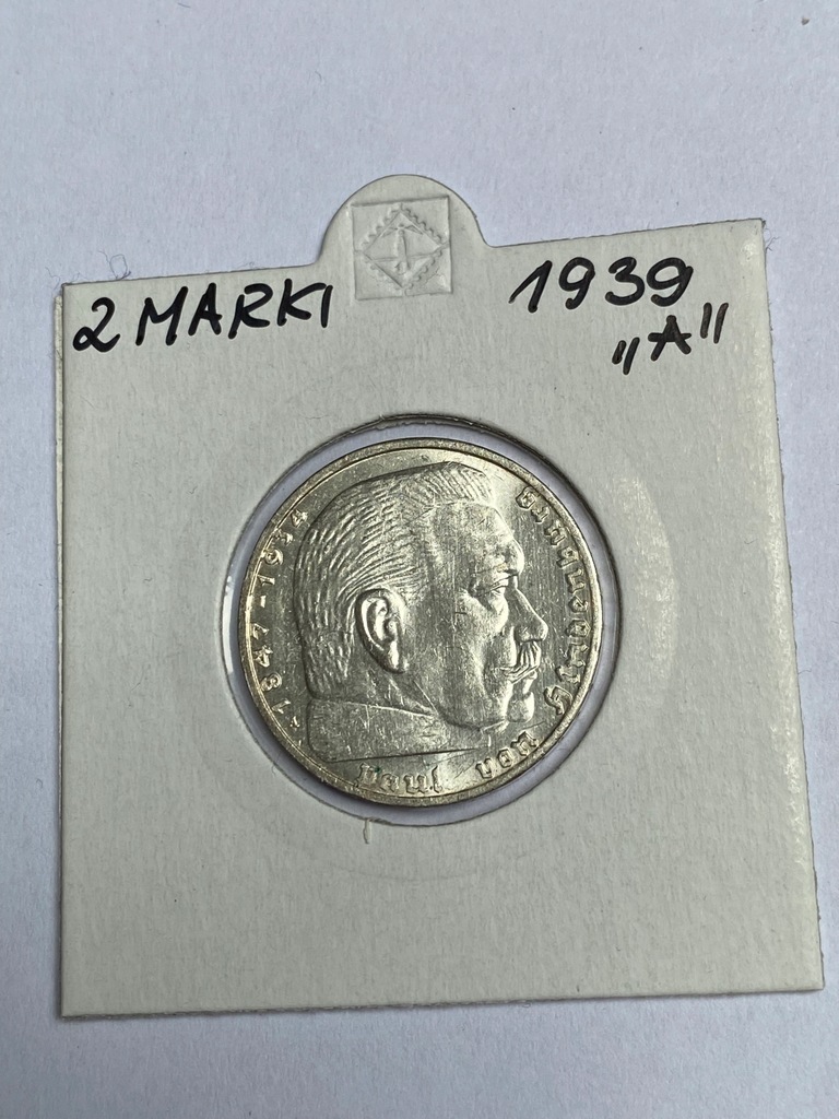 III Rzesza, 2 marki 1939 A Hindenburg SREBRO - 13872526870 - oficjalne ...