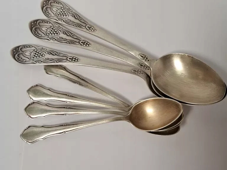 ZESTAW SREBRNYCH ŁYŻEK PROBA 800 I 875 - 13040840175 - oficjalne ...