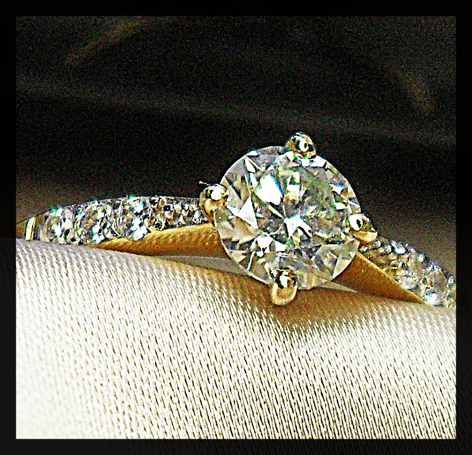 BRYLANT 0,52CT ZLOTO PIERSCIONEK. KLASYCZNA ELEGANCJA - 14759418162 - oficjalne archiwum Allegro