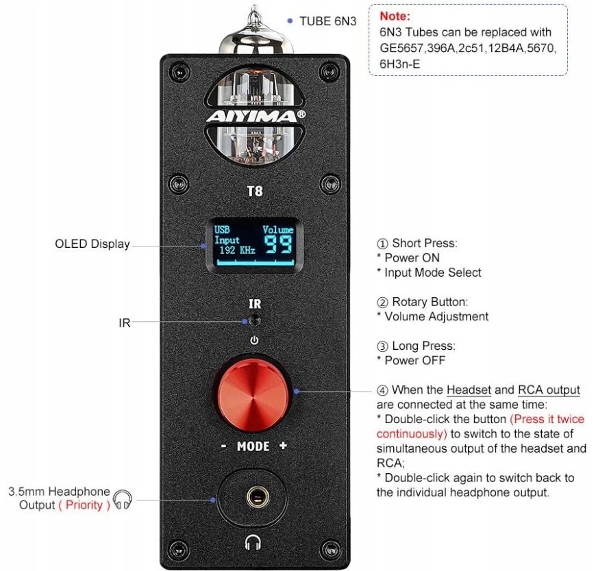 Купить QCC3031 AIYIMA T8 6N3 цифровой предусилитель: отзывы, фото и характеристики на Aredi.ru ...
