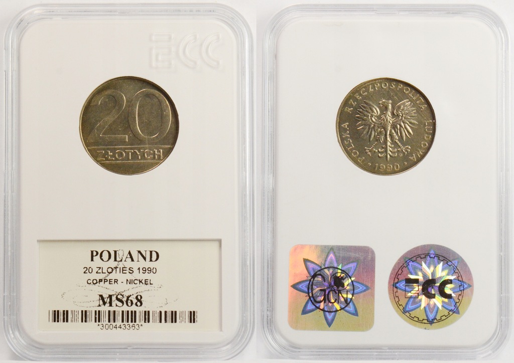 AA. 20 ZŁOTYCH 1990 MIEDZIONIKIEL MS68 21.02 - 13312159297 - oficjalne archiwum Allegro
