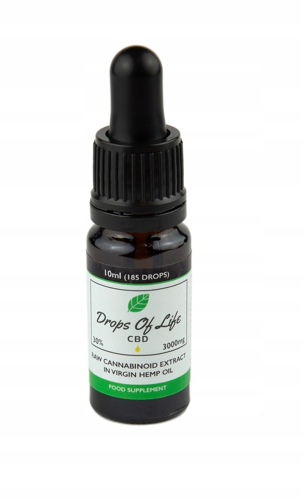 OLEJEK KONOPNY DROPS OF LIFE 30% CBD 3000mg/10ml - 12452378527 ...