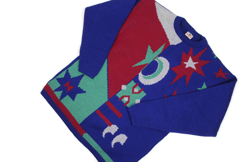 SWETER tureckie WZORY retro LATA 80 r. XL *X1304 - 8725856719 ...