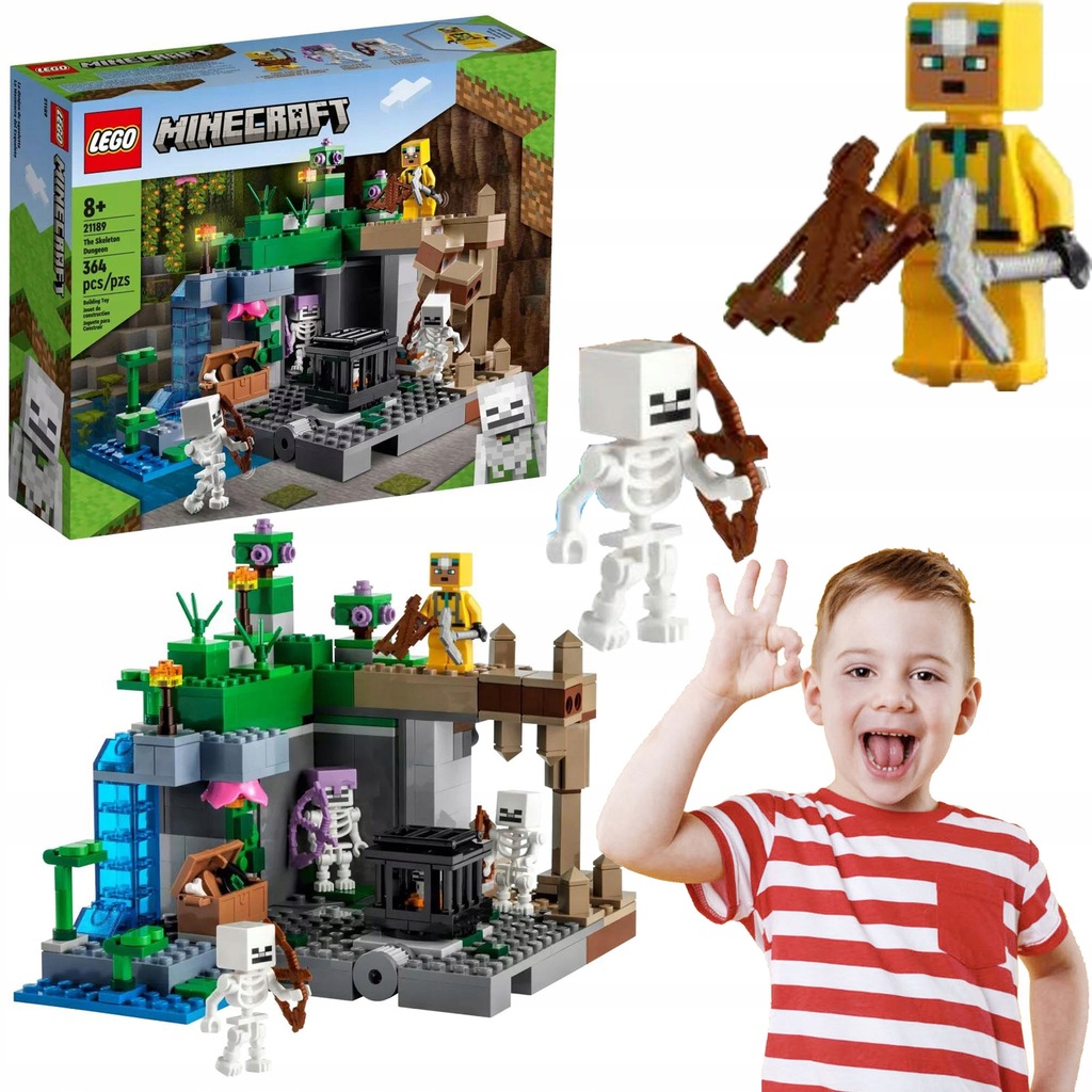 LEGO MINECRAFT GROTA LOCH SZKIELETÓW SPAWNER HIT - 13702484441 ...