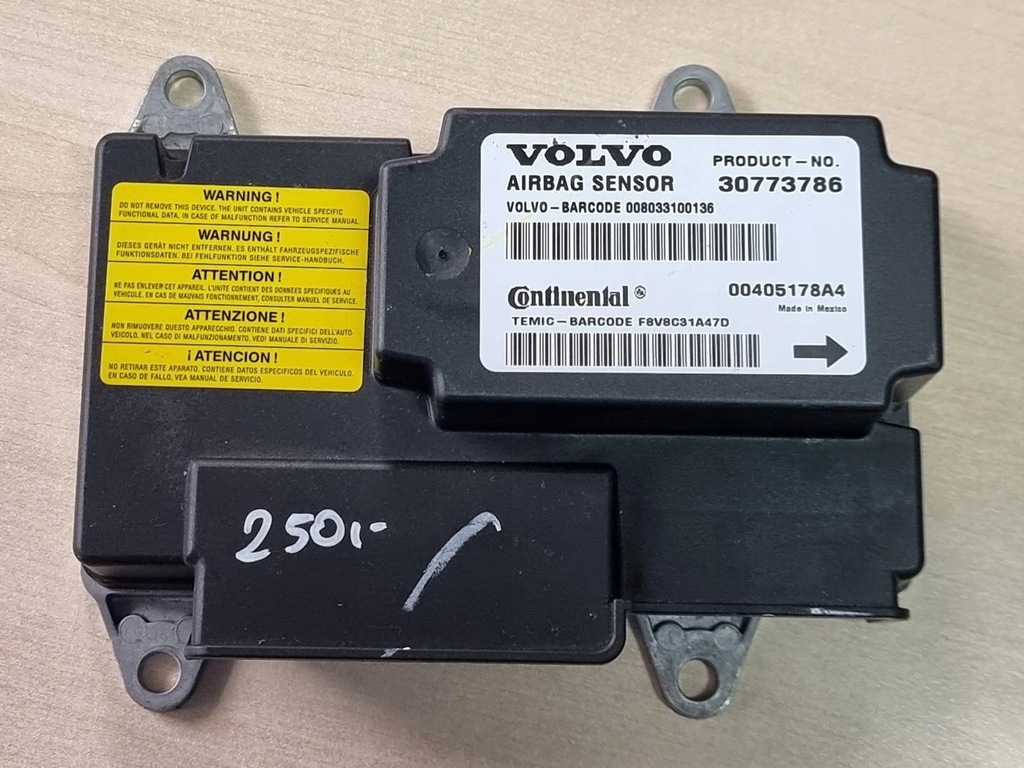 Sensor Airbag Volvo V50 S40 C30 C70 Moduł Poduszek - 12275558310 - oficjalne archiwum Allegro